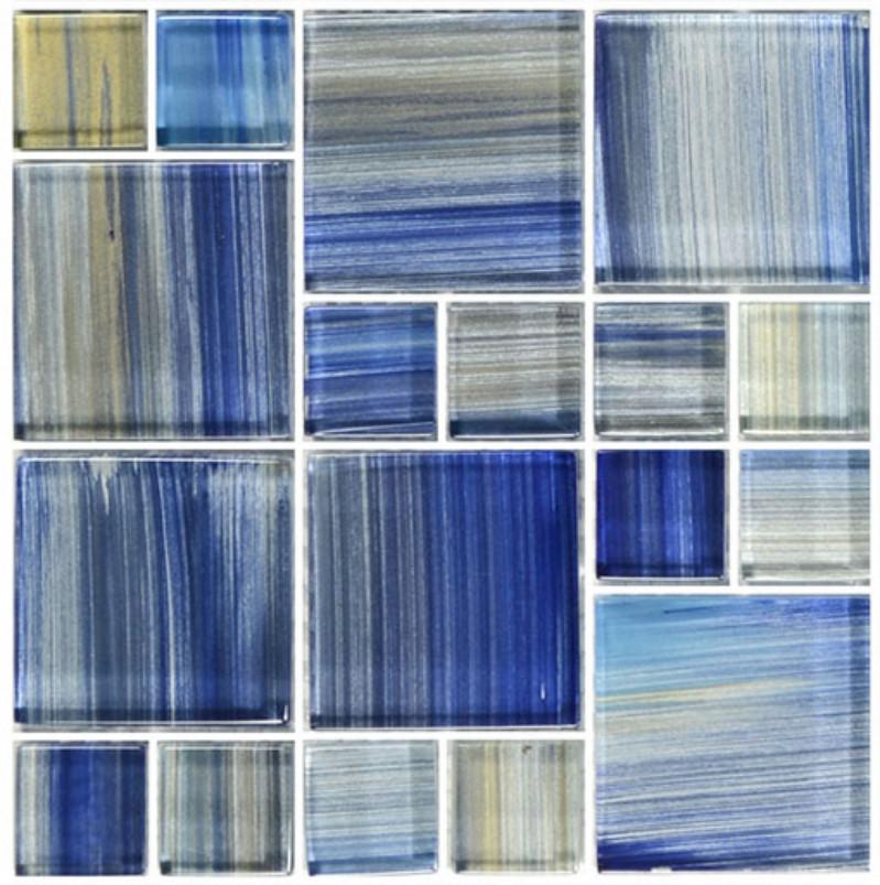 Blue, Mixed Mosaic Tile | GW8M2348B10 | Glass Pool Tile – AquaBlu Mosaics