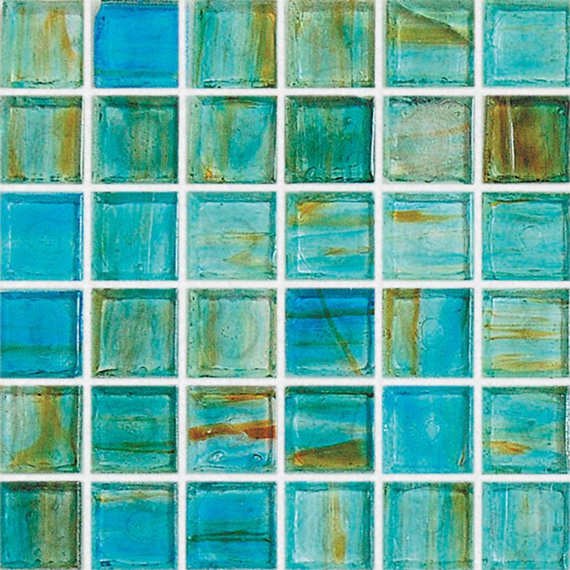 Turquoise, 1" x 1" Pool Tile | J00270 | Hirsch Mosaic Glass Tile