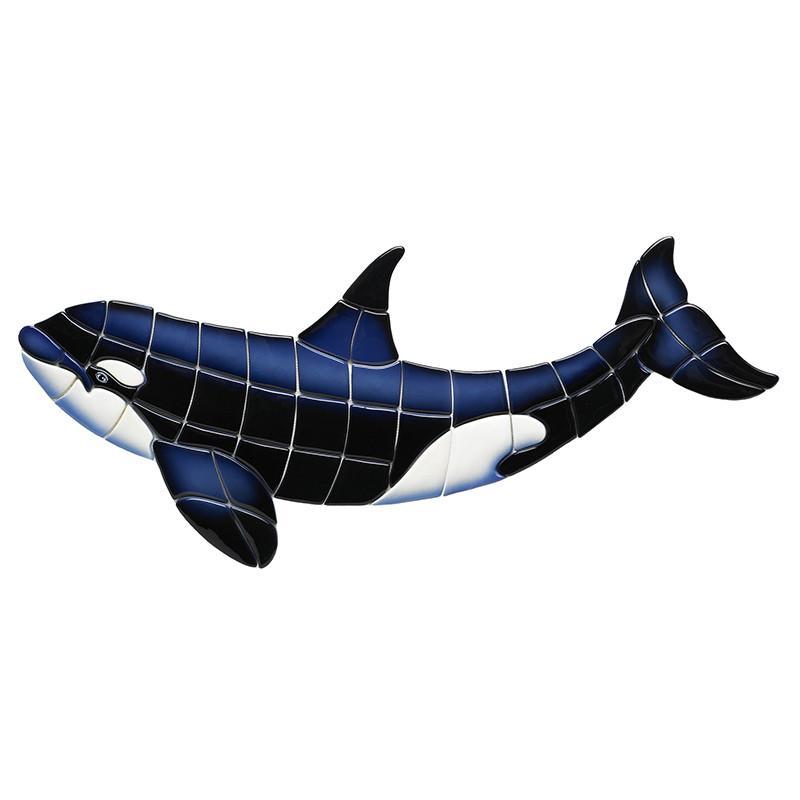 Orca-B | OR40-20 | Pool Mosaic by Custom Mosaics – AquaBlu Mosaics
