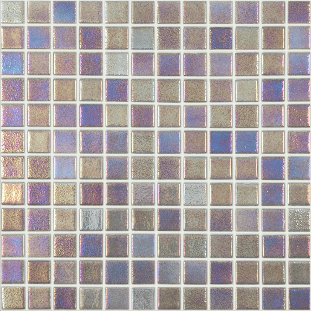 Shell Platinum 558, 1" x 1" | 093558M | Vidrepur Mosaic Pool Tile