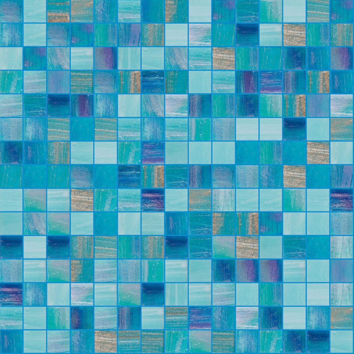 Wavy Mix, 3/4 x 3/4 Mosaic Tile | TREND Glass Mosaic Tile – AquaBlu Mosaics